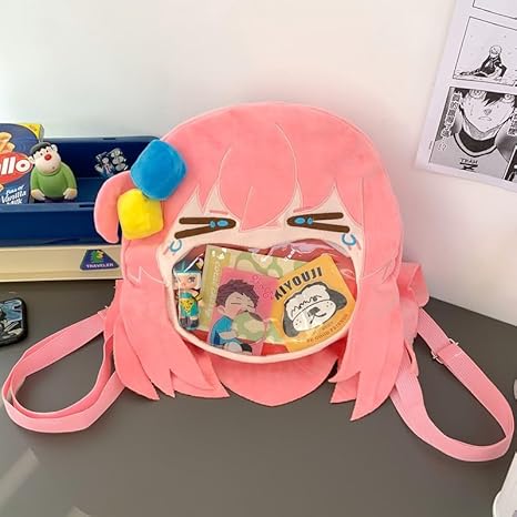 Bocchi the Rock! Anime Plush Bag Creative Big Mouth Crossbody Bag ...