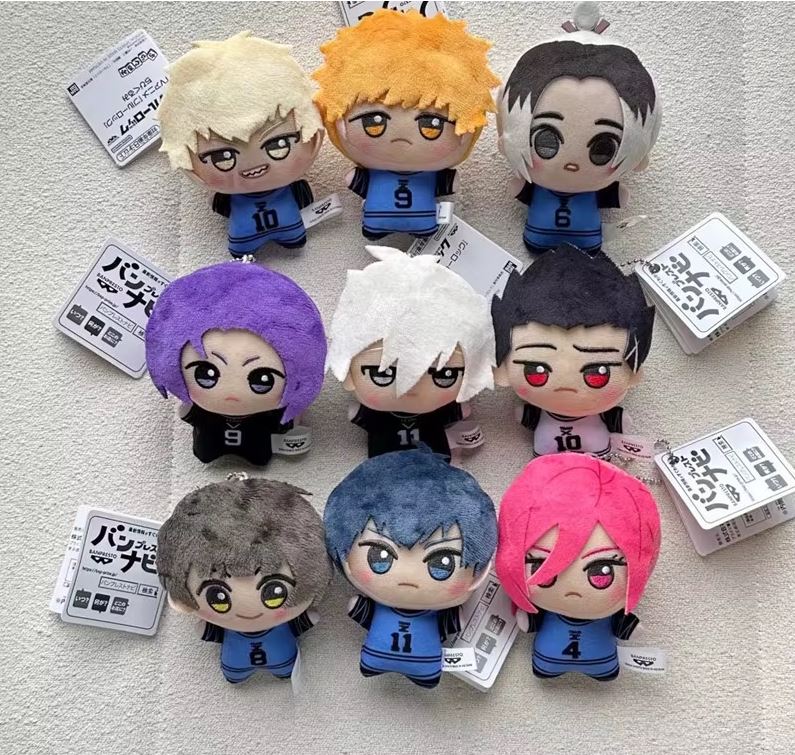 Bandai 10cm Blue Lock Plush Keyring Merch Pendant Doll Cosplay Cushion ...