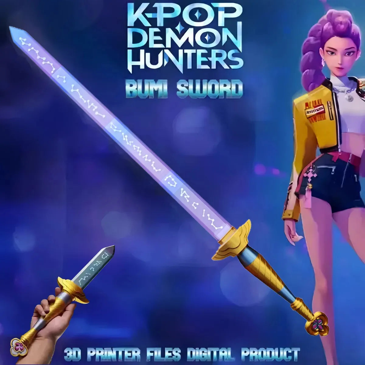 3D Print Huntrix Rumi's Sword Kpop Demon Hunters — Anime House