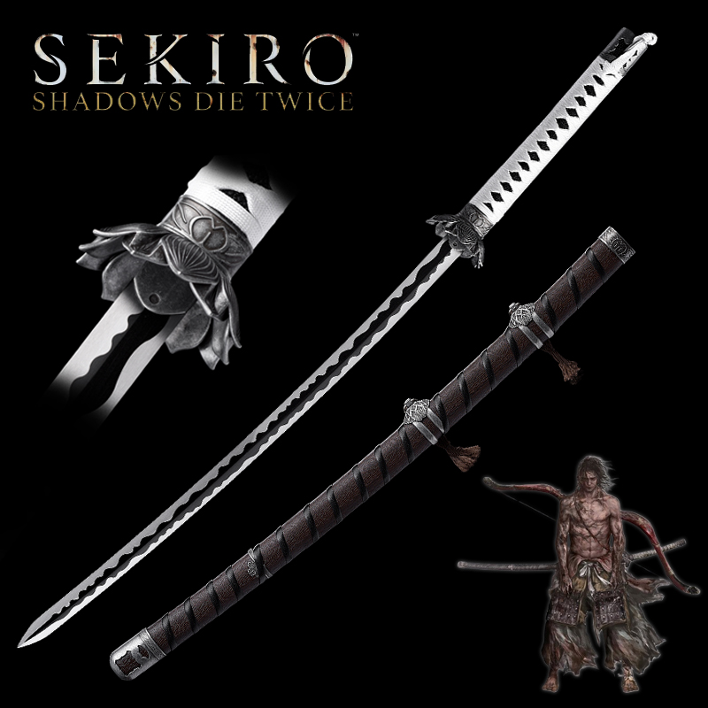 Metal Sword Genichiro's Black Mortal Blade Sekiro: Shadows Die Twice 4 ...
