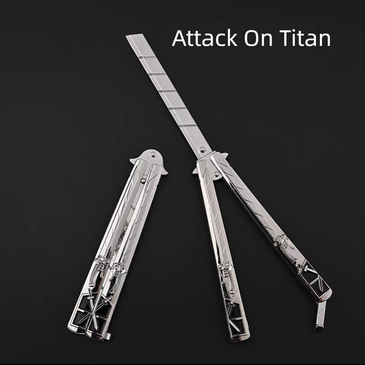 Attack on Titan Anime Butterfly Knife (Blunt Blade - Non sharp ...