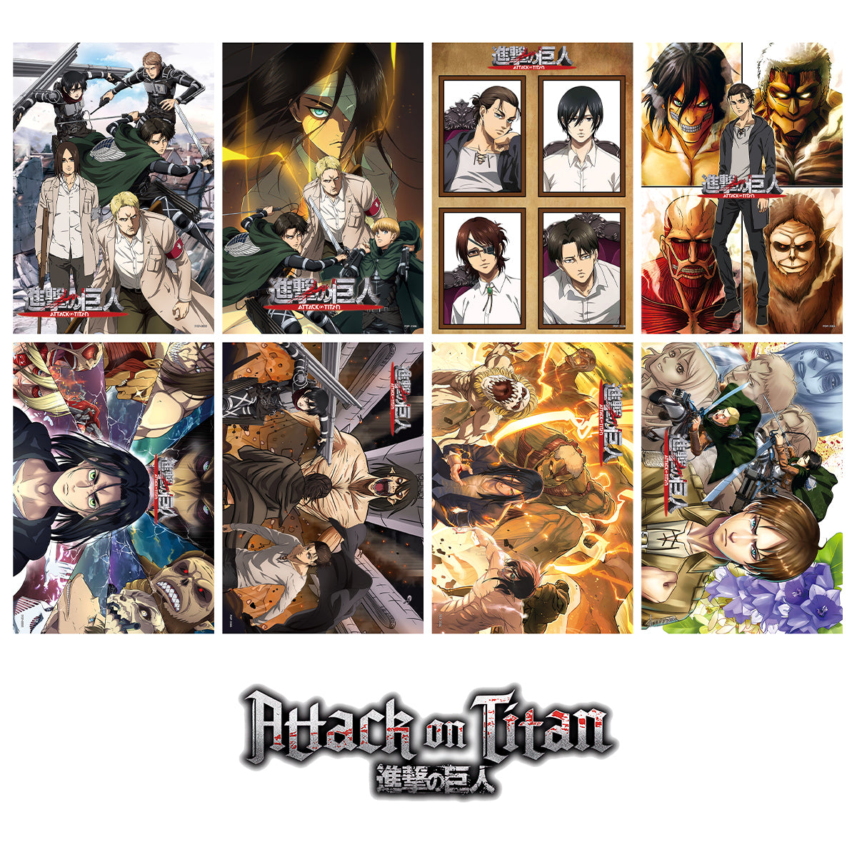 ATTACK ON TITAN 8PC A3-SIZE ANIME POSTER SET 3586 — Anime House ANZ