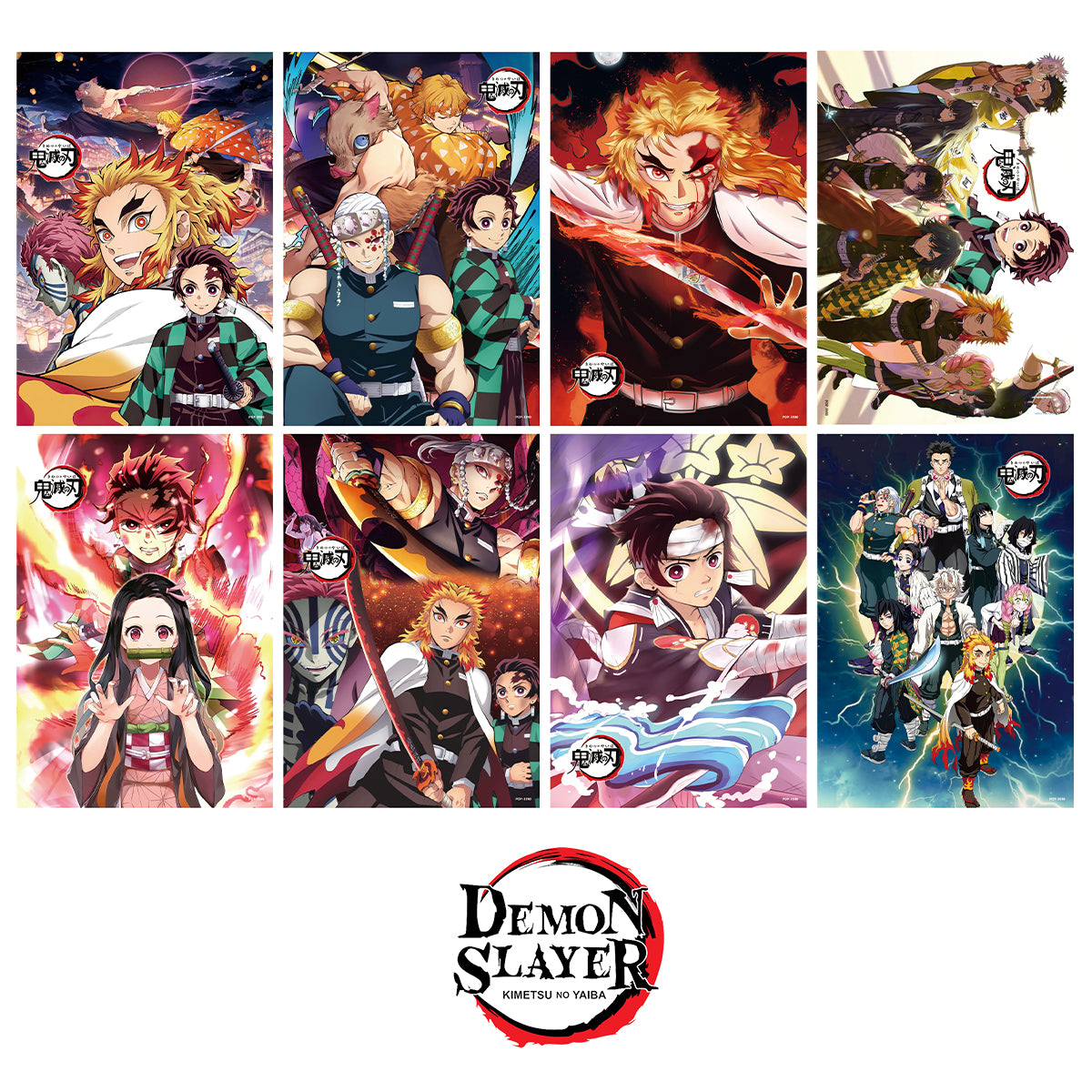 DEMON SLAYER 8PC A3-SIZE ANIME POSTER SET 3590 — Anime House