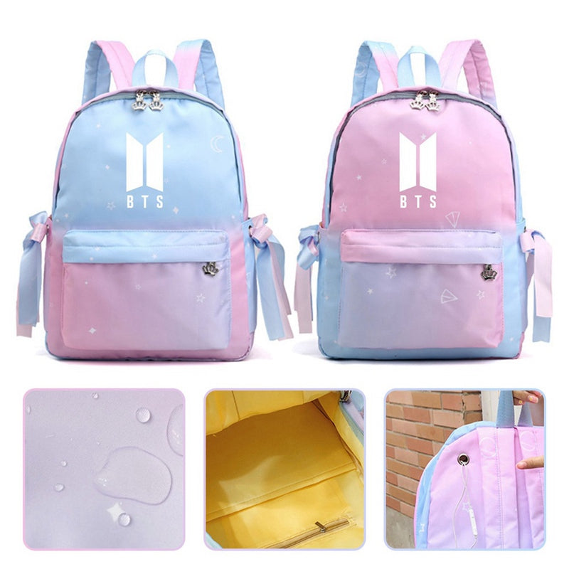 K-pop BTS logo Black Backpack — Anime House